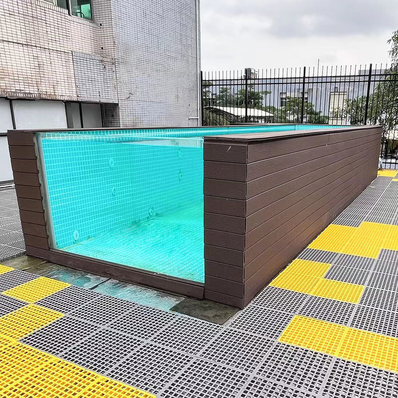 18Ft Above Ground Swimming Pool with Metal Frame and Acrylic Window in ...