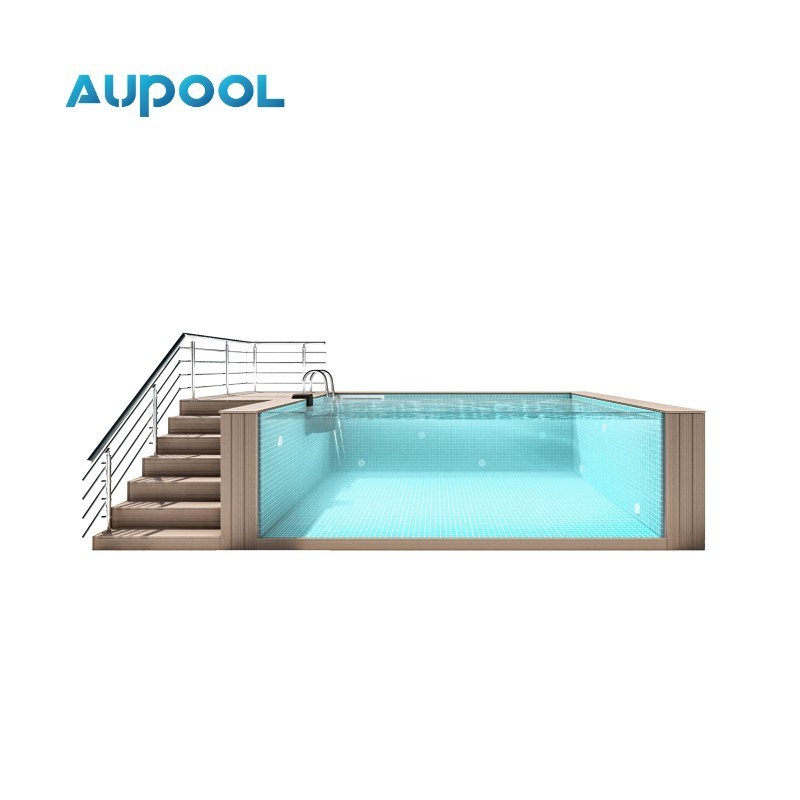 Family Prefab Swimming Pool with Acrylic Clear Panel Window Easy-set ...