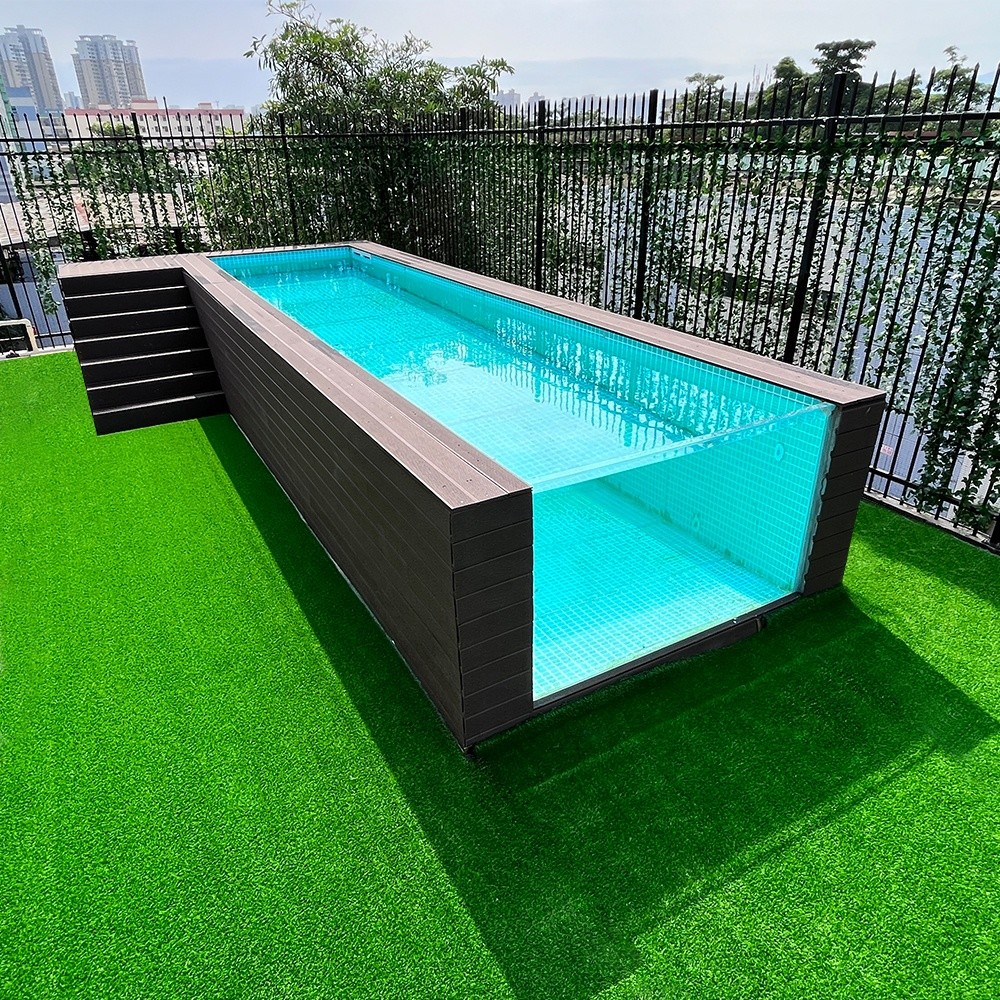 Modular Prefab Luxury Swimming Pool with Acrylic Panel Window and ...