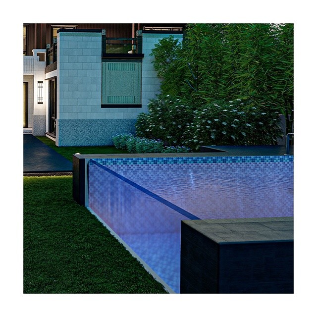 Endless Function Prefab Pool with Acrylic Panel Window and Stainless Steel Construction